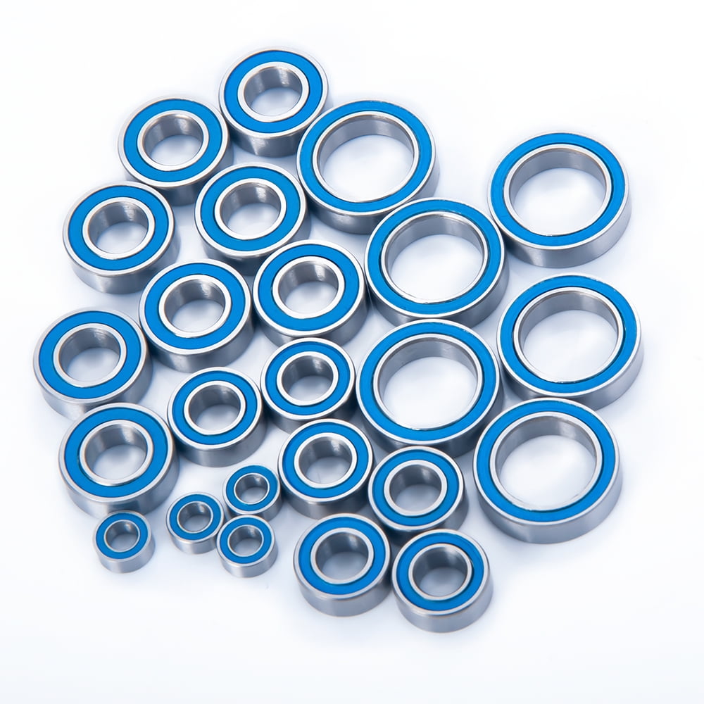 24Pcs Rubber Sealed Complete Metal Bearing Kit for 1/10 Baja Rock Rey RC Car Model Upgrade Parts ...