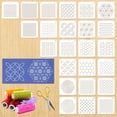 24Pcs Sashiko Stencil for Crafts, Reusable Embroidery Stencils ...