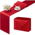 24Pcs Satin Red Table Runner - 12 x 108 Inch Long Party Table Runner ...