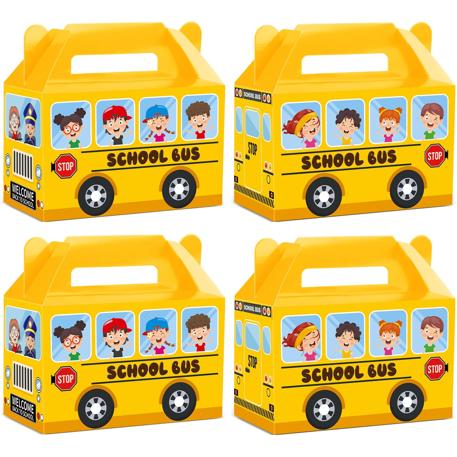 24Pcs School Bus Party Treat Boxes School Bus Gift Box Party Favor ...