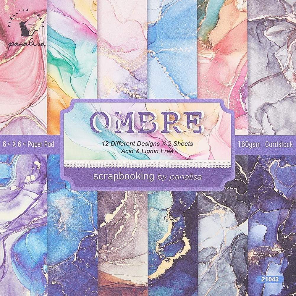 24Pcs Scrapbook Paper Pad Colorful Gilt Style Origami Paper Colorful ...