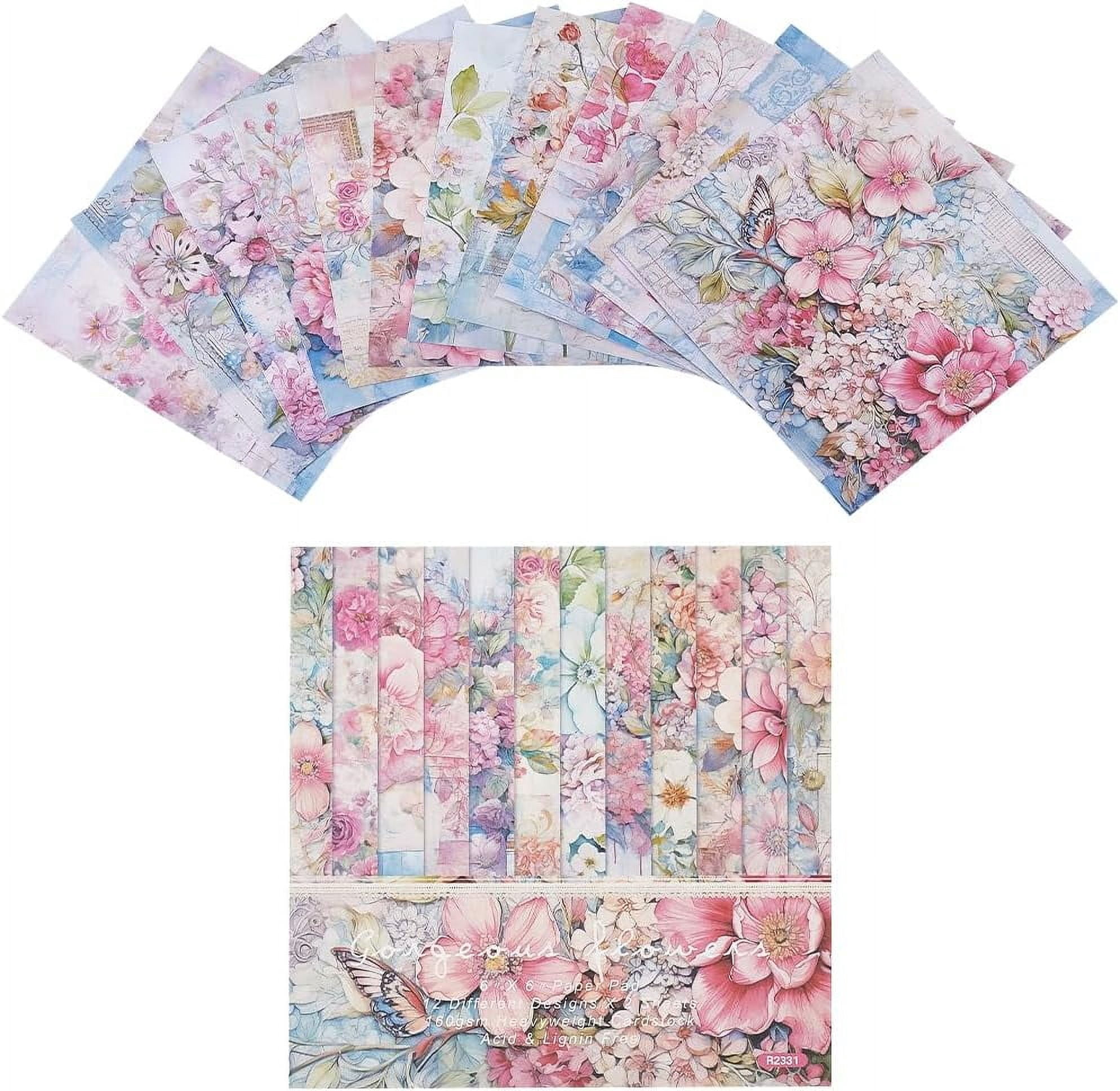 24Pcs Scrapbook Papers for DIY Album Scrapbook Greeting Card Background ...
