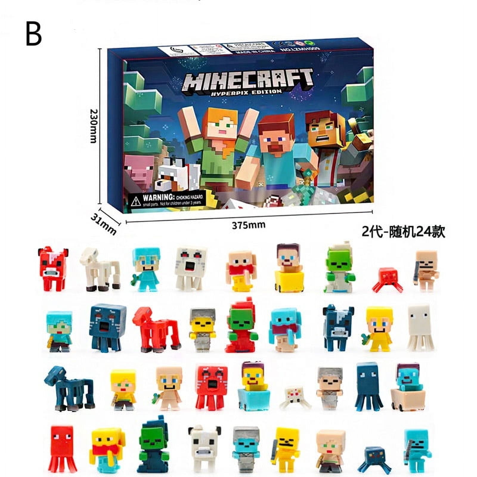 24Pcs/Set Minecraft Advent Calendar Blind Box My World Building Block ...