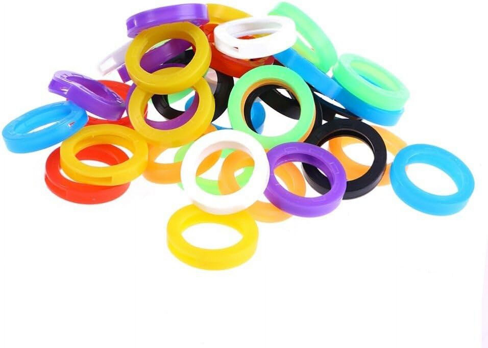 24Pcs Silicone Key Cap Tag, Key Identifier Coding Ring Key Cover ...