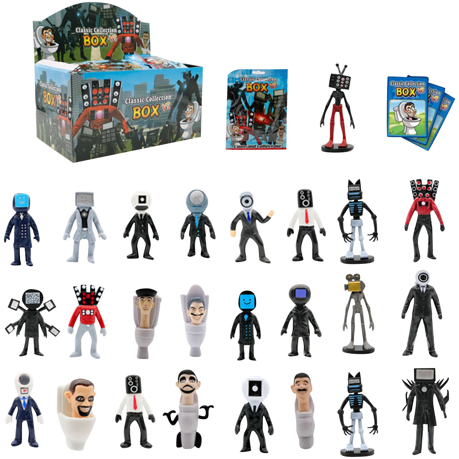24Pcs Skibidi -ToiletAction Figures Set, Cameraman Speakerman Action ...