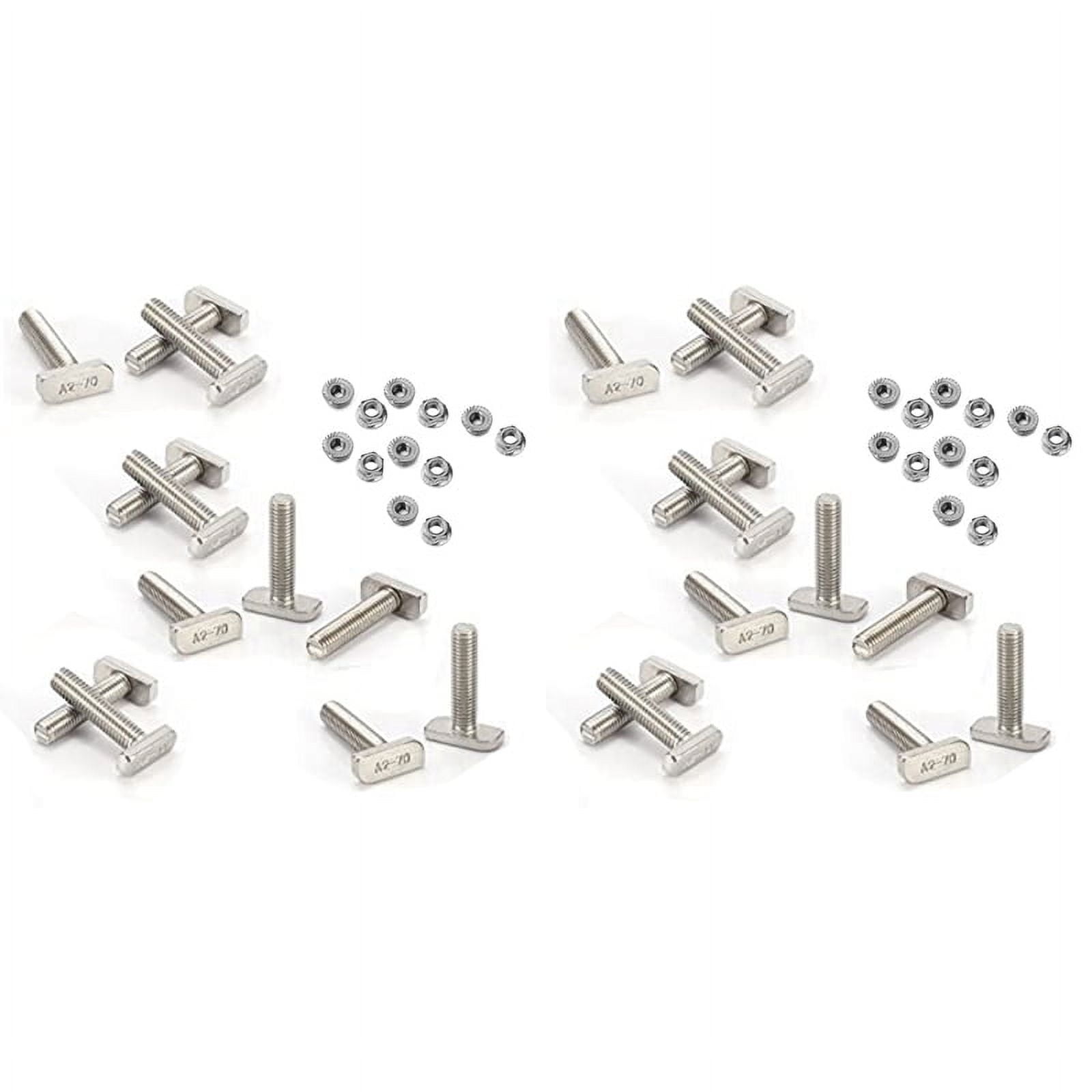 24Pcs Slot Bolt Replacement,M10 x 25 Screws, A2-70 Rail Track Screws ...