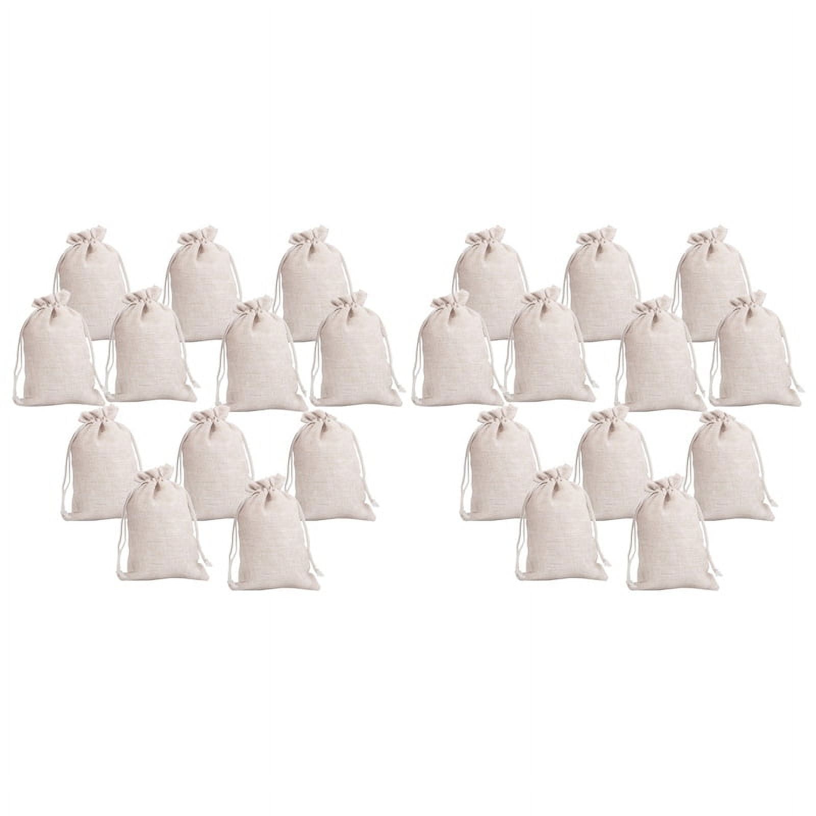 24Pcs Small Cotton Drawstring Bags Reusable Muslin Cloth Gift Candy ...