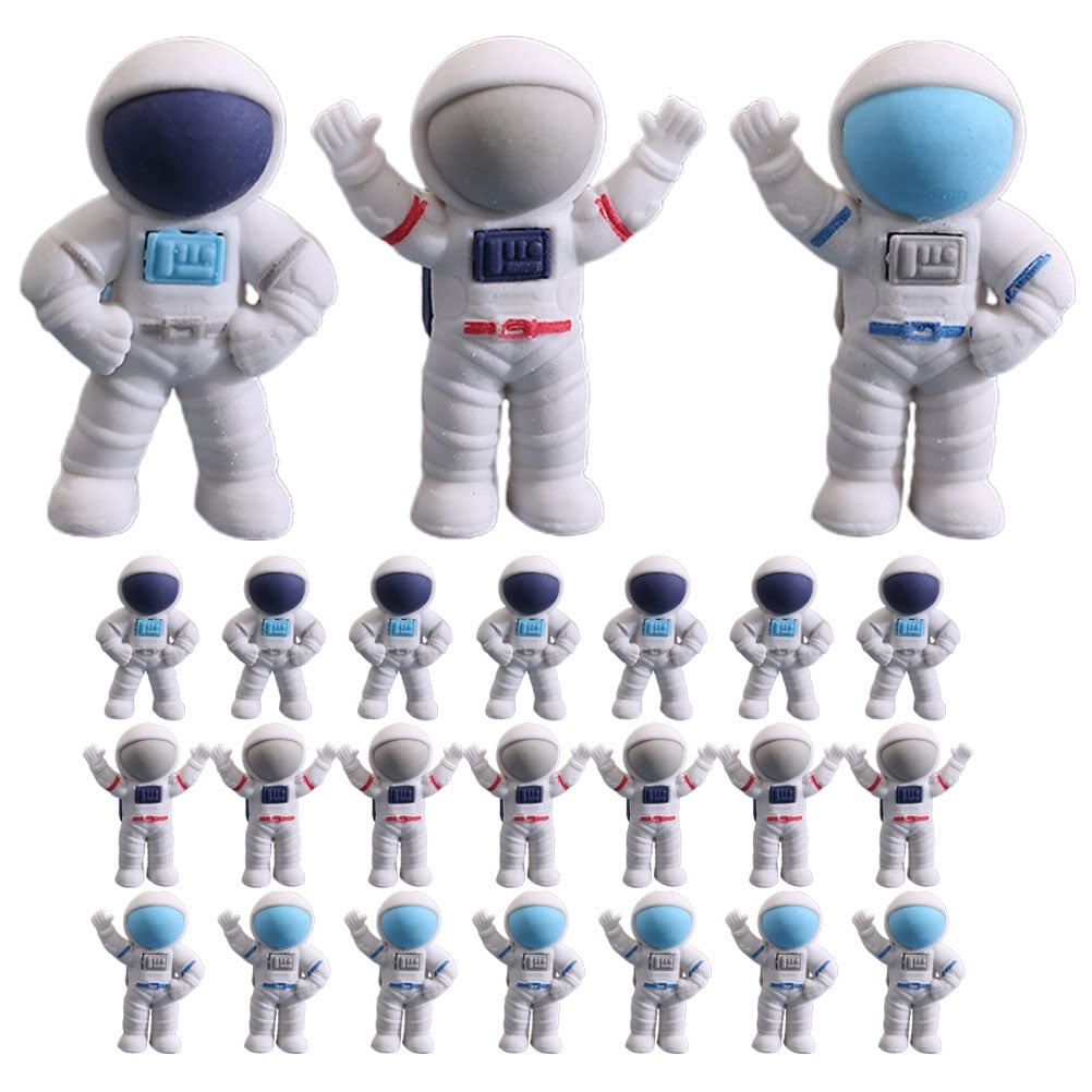 24Pcs Small Spaceman Erasers Cartoon Astronaut Erasers Portable Erasers ...