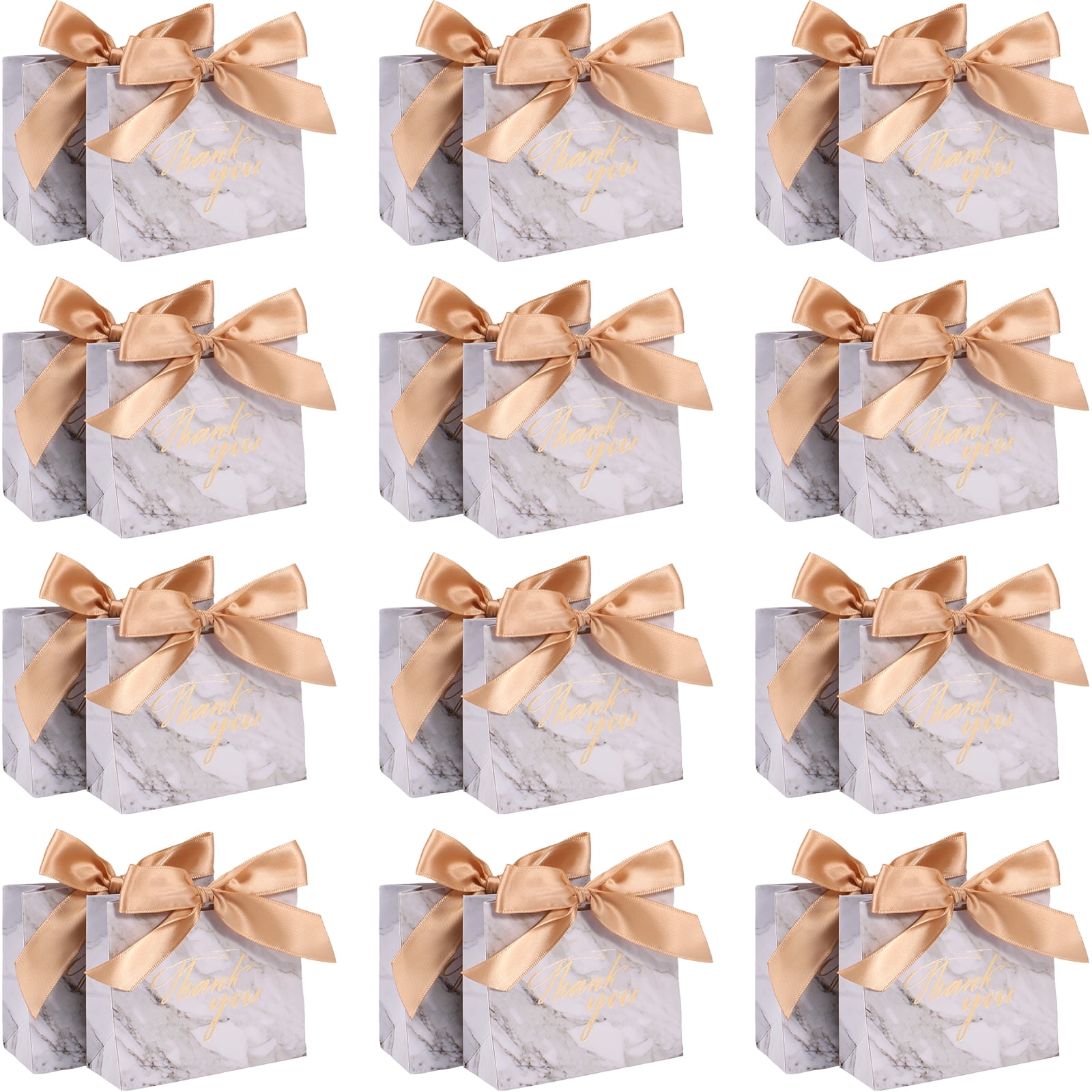 24Pcs Small Thank You Gift Bags Exquisite Party Favor Bags with Bow ...
