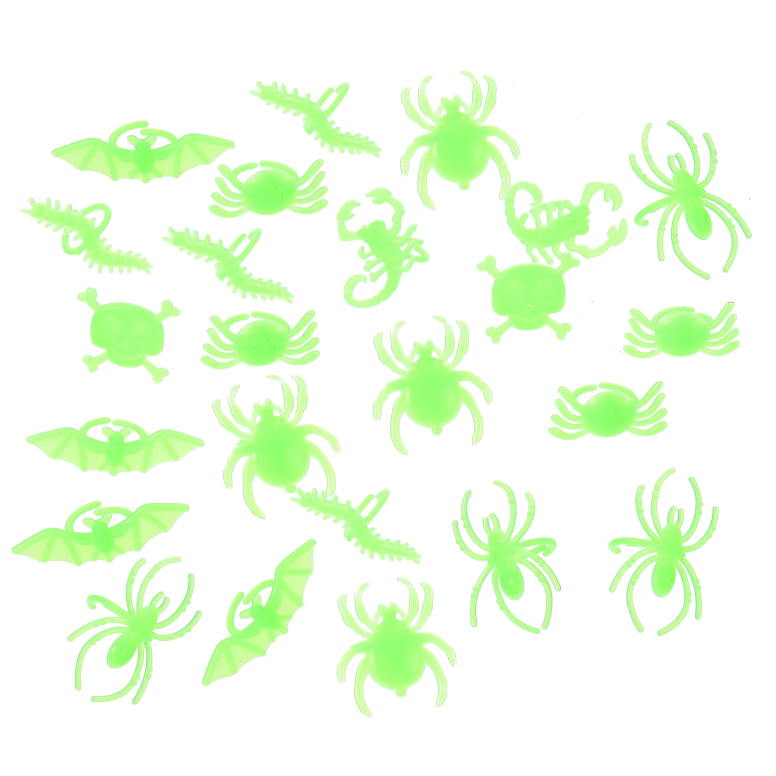 24Pcs Spider Rings Glow in The Plastic Insect Rings Halloween Glow ...