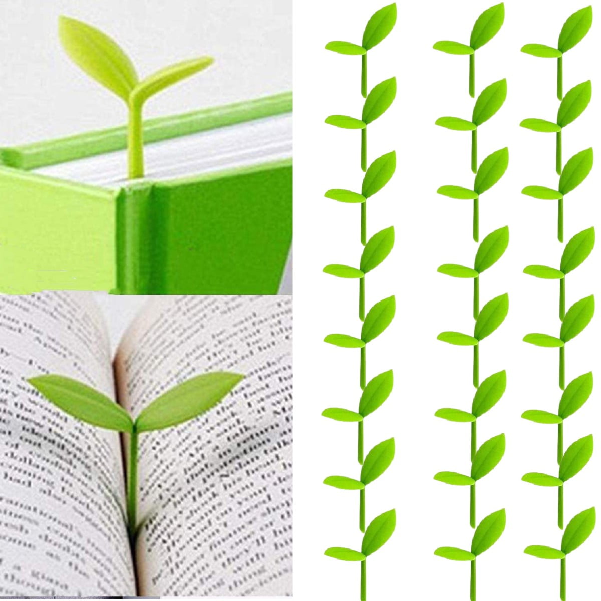 24Pcs Sprout Little Green Bookmarks Trianu Mini Green Sprout Bookmarks ...