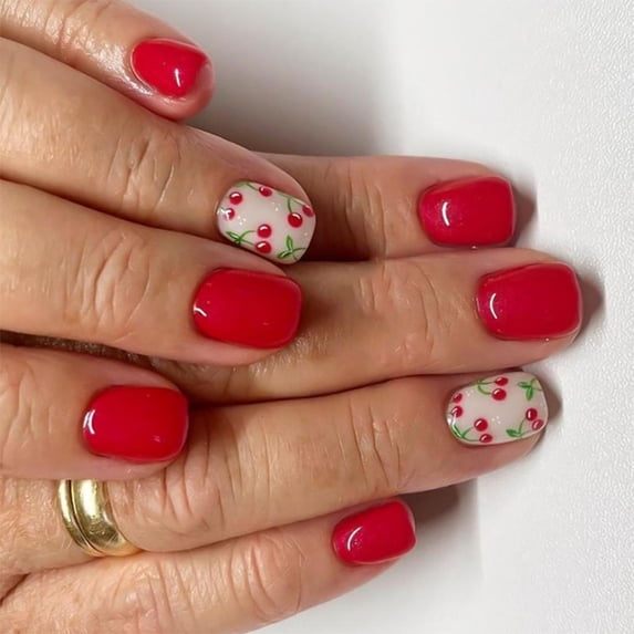 24Pcs Square Fake Nail Press On Nail Artificial Nail False Nail Glues ...