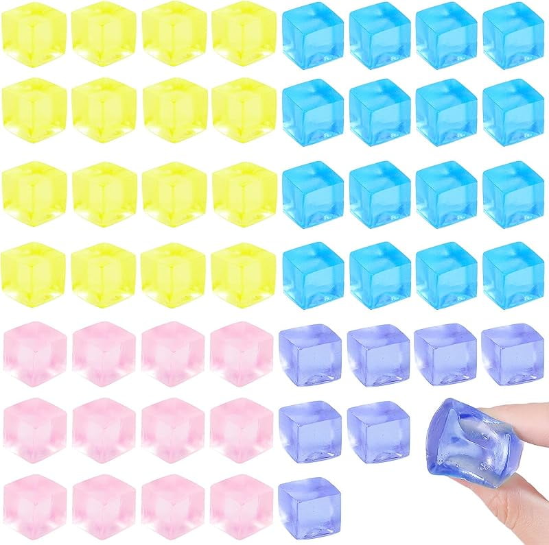 24Pcs Stress Balls Fidget Toys Adults, Ice Cube Squeeze Toys - Square ...