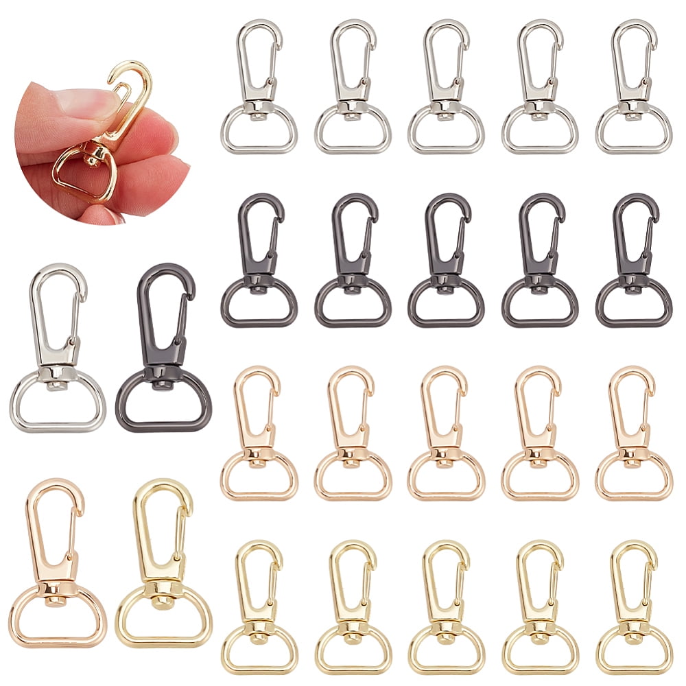 24Pcs Swivel Snap Hook Clasp 4 Colors Metal Swivel Trigger Snaps Hooks ...