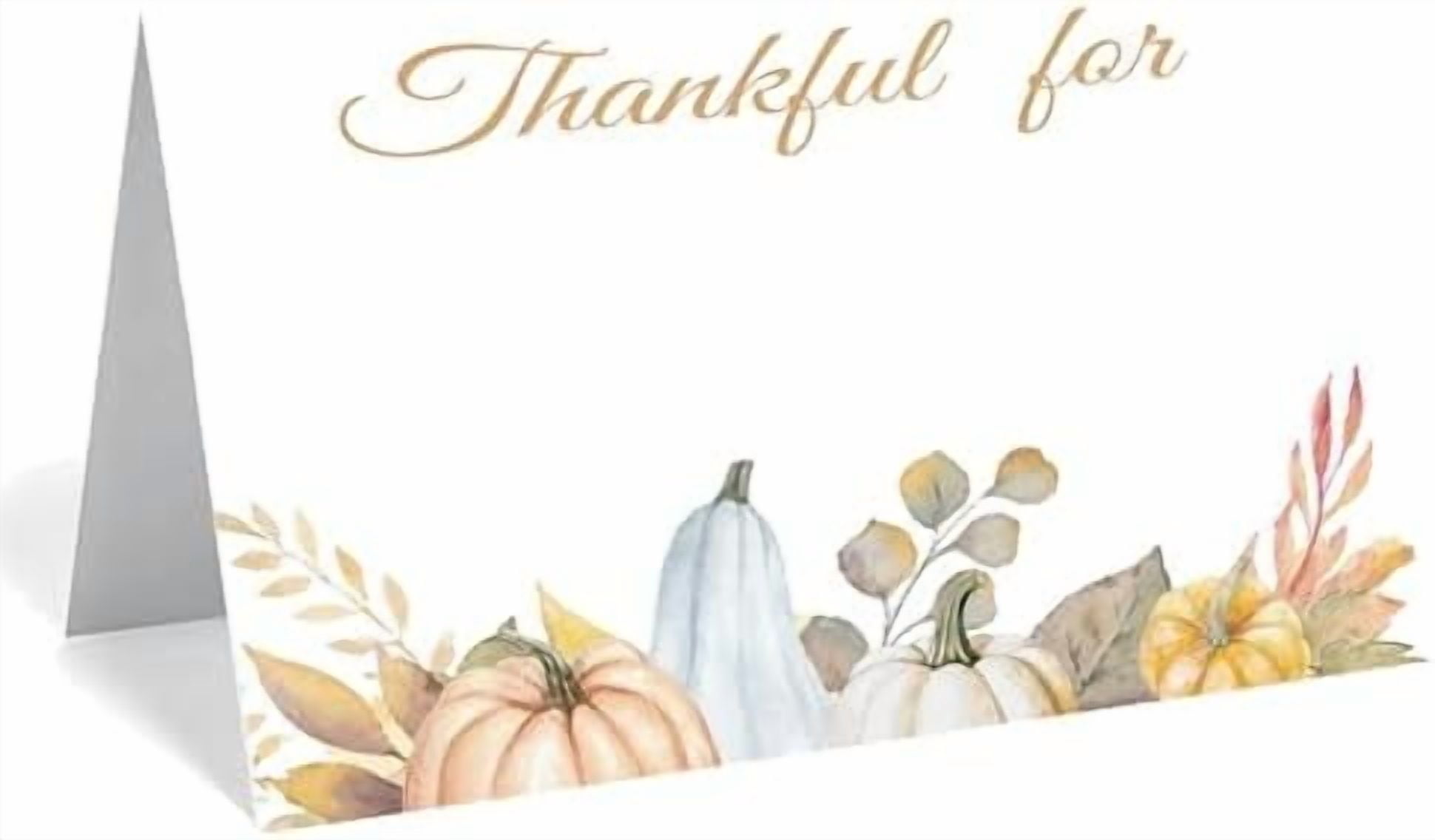 24Pcs Thanksgiving Place Cards, Thanksful Table Guest Name Seating ...