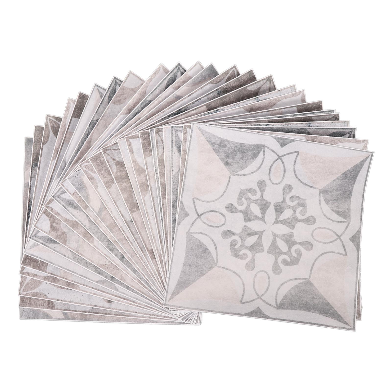 24Pcs Tile Sticker 15 X 15cm Oil Resistant Retro Self Adhesive Wall ...