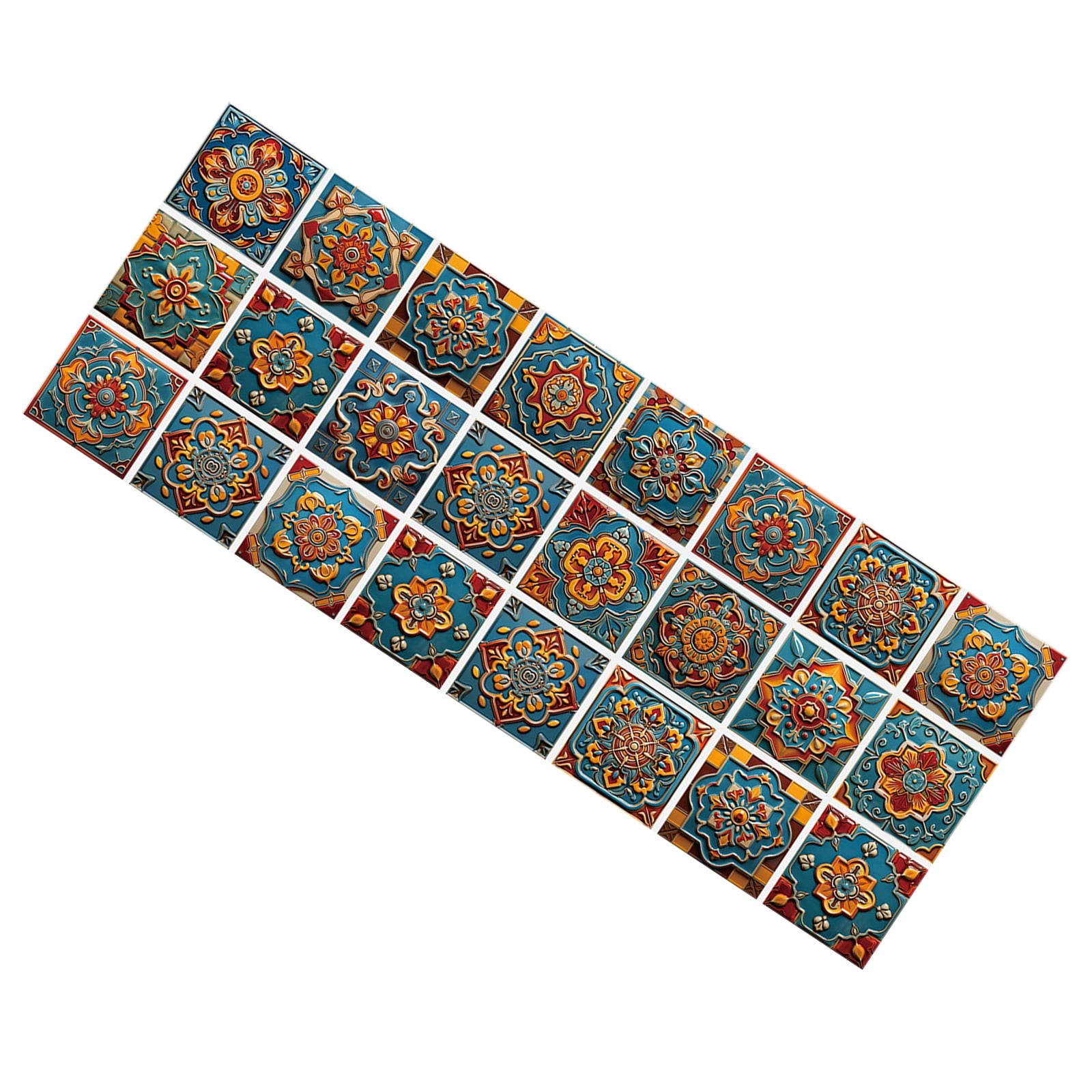 24Pcs Traditional Tile Stickers Stick Backsplash Tiles European Style ...