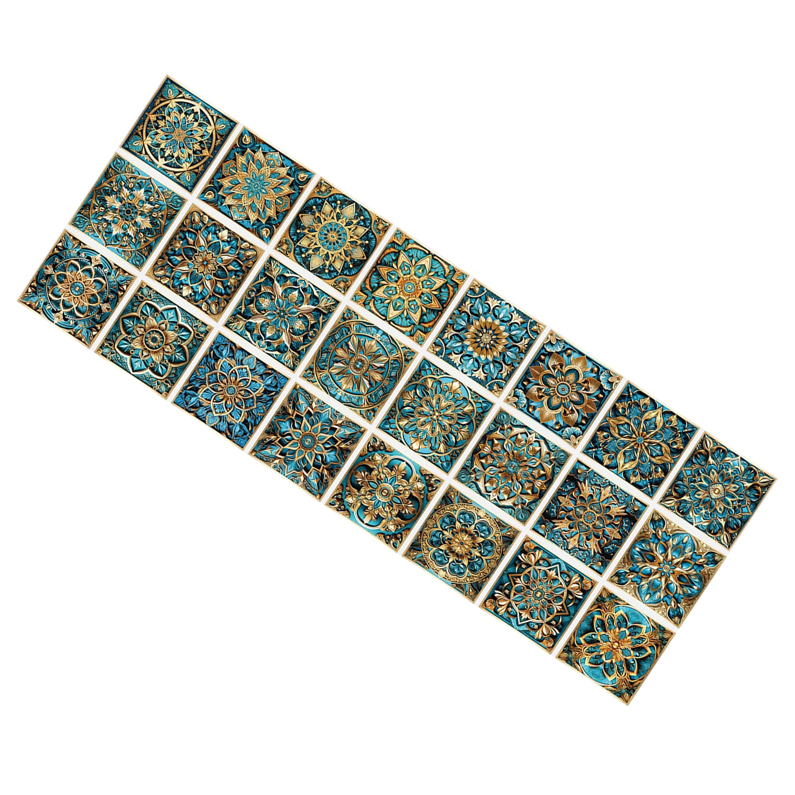 24Pcs Traditional Tile Stickers Stick Backsplash Tiles European Style ...