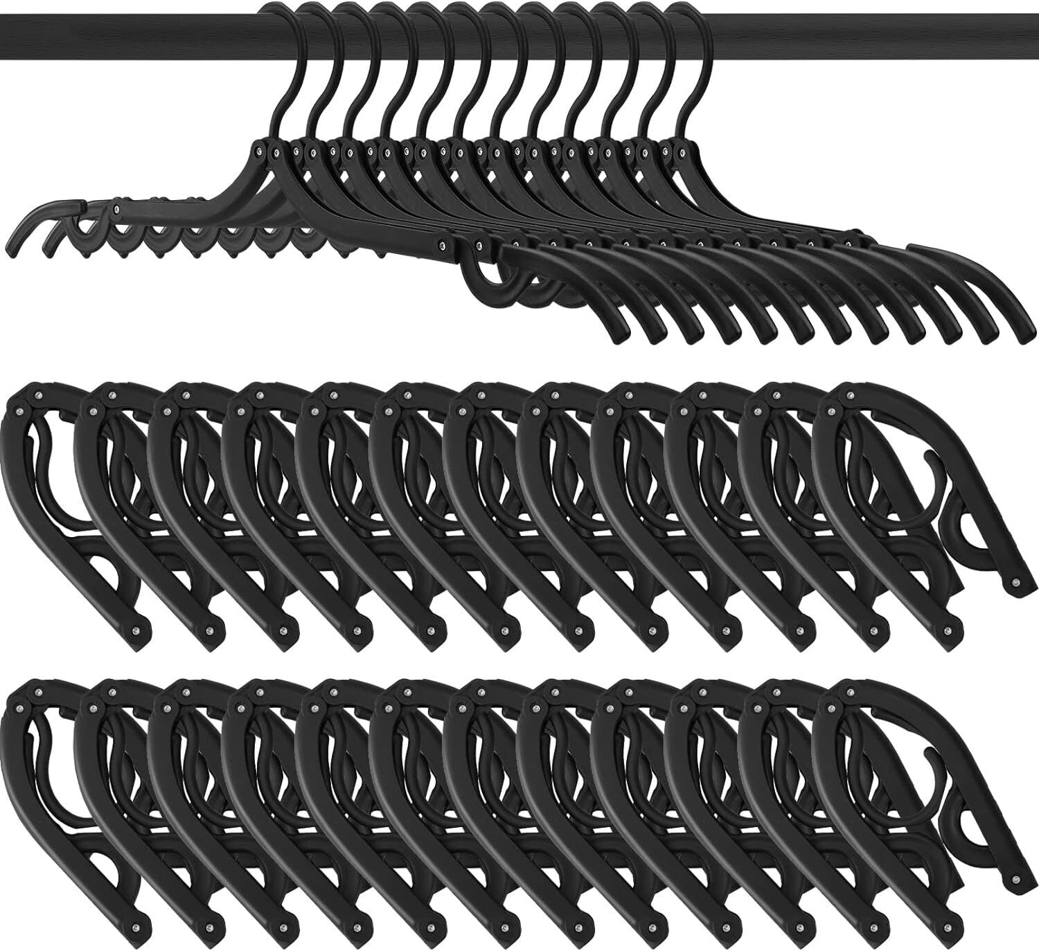 24Pcs Travel Hangers Cruise Ship Essentials Portable Foldable Hanger ...