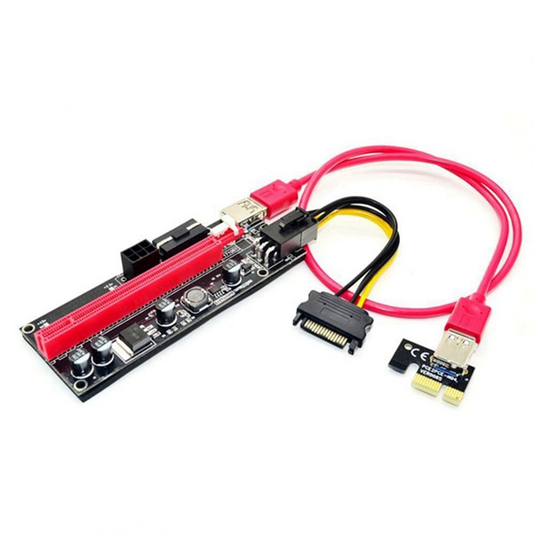 24Pcs VER009 USB 3.0 PCI-E Riser VER 009S Express 1X to 16X Extender ...