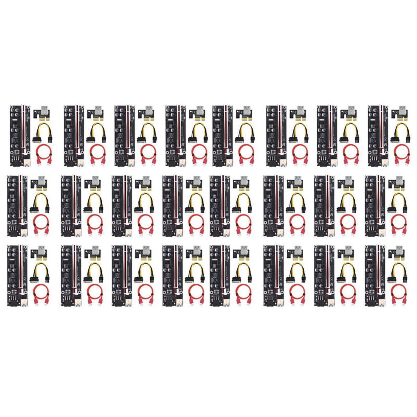 24Pcs VER009S Plus Riser Card 1X to 16X 6Pin USB 3.0 Cable PCIE PCI-E ...
