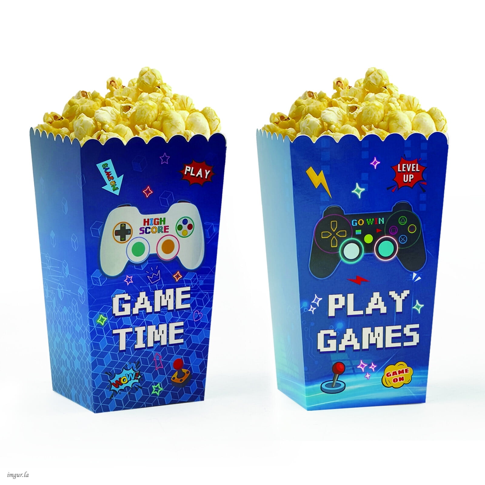 24Pcs Video Game Popcorn Boxes, Party Popcorn Boxes Video Game Party ...