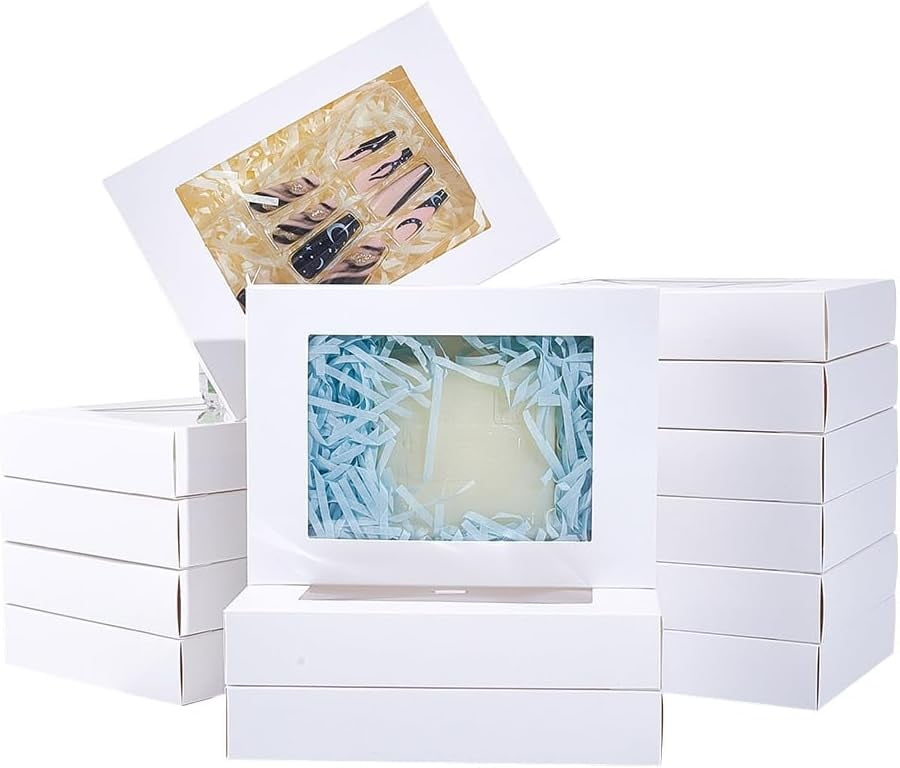 24Pcs White Paper Boxes 5.7 X 4.9 X 0.9inch Cookie Bakery Boxes Treat ...