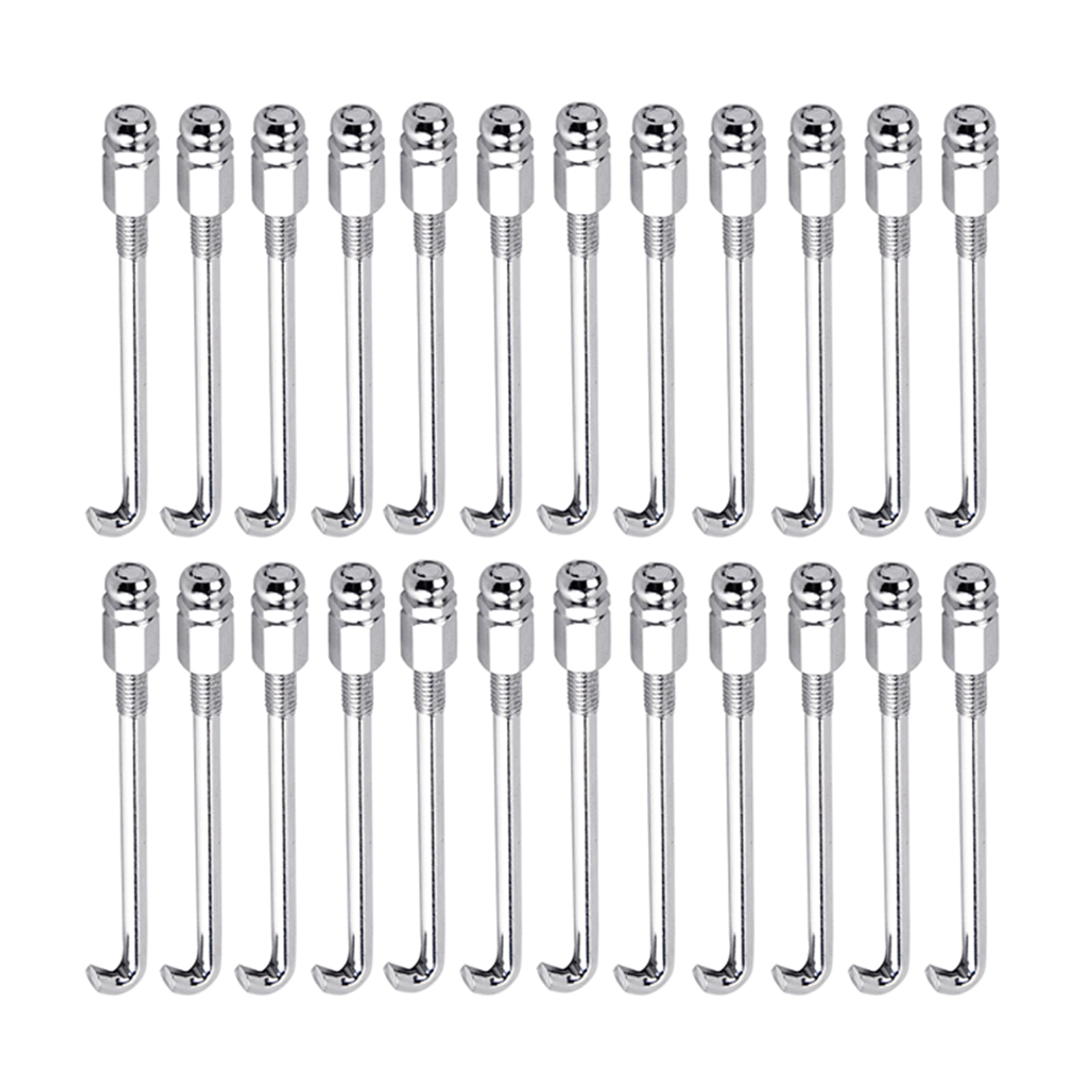 24Pcs/pack Banjo Round Hook Meal Silver Durable Professional Banjo ...