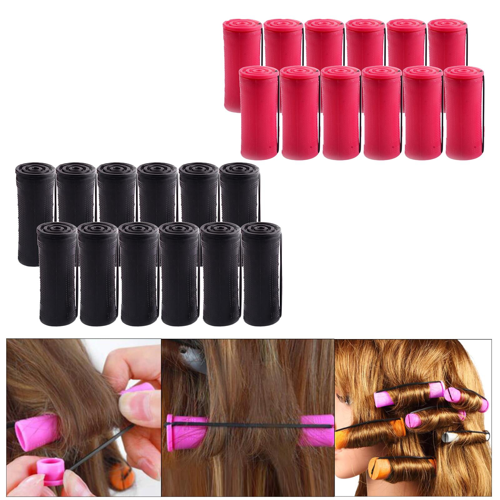 24Pieces Natural Perm Rods Perming ers Rollers Non Elastic y Wavy Rod ...