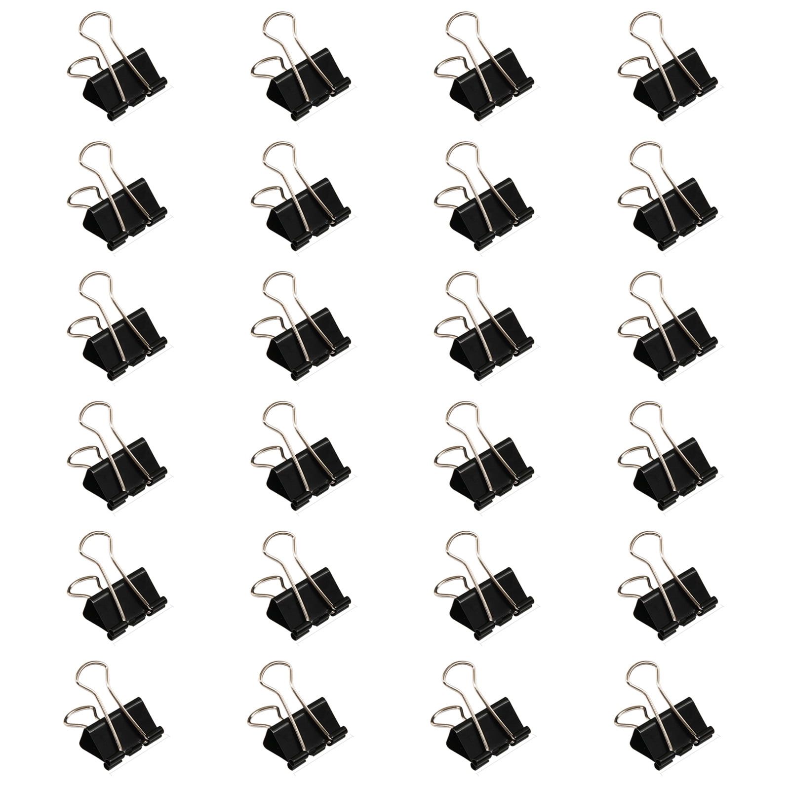 24Pieces Stainless Steel Binder Clip Metal Long Tail Clip Paper Clamps ...