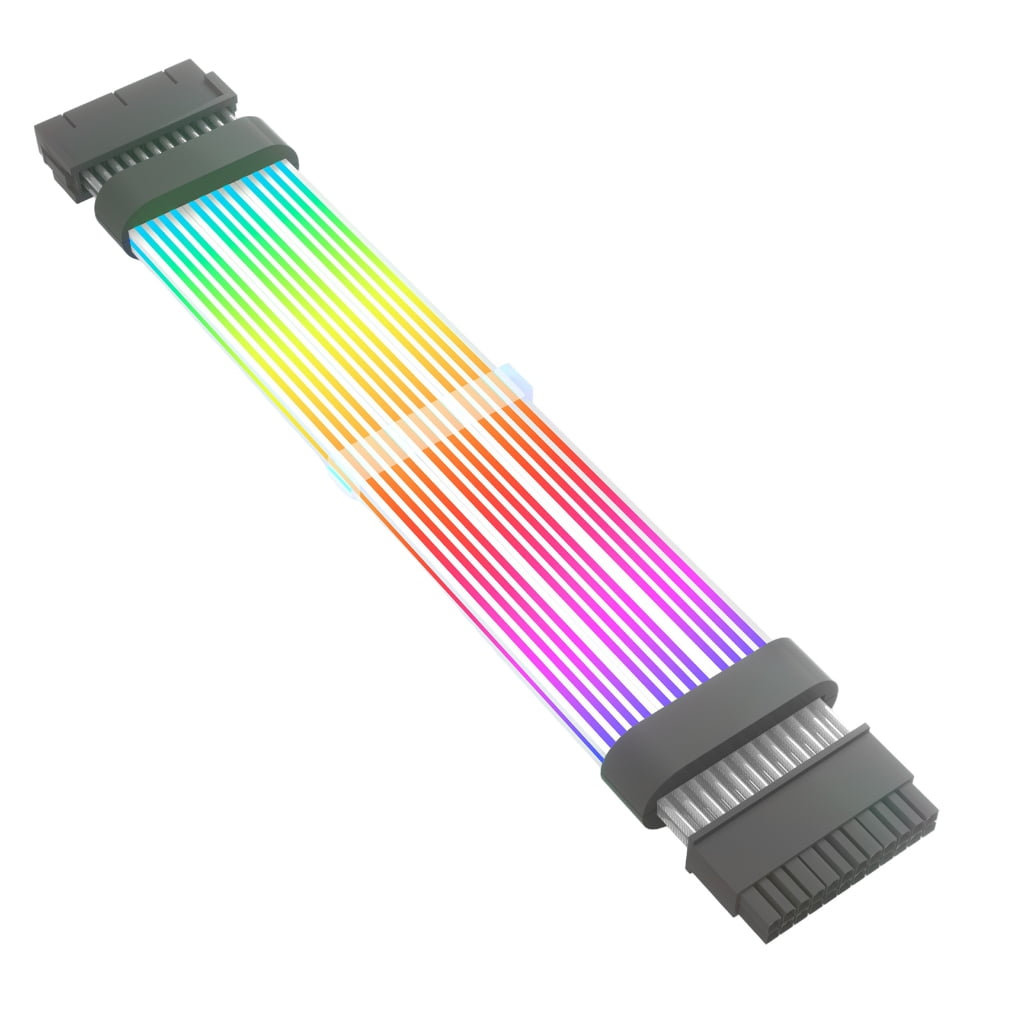24Pin Power Extension Cable With Addressable ARGB, Soft Bendable ...