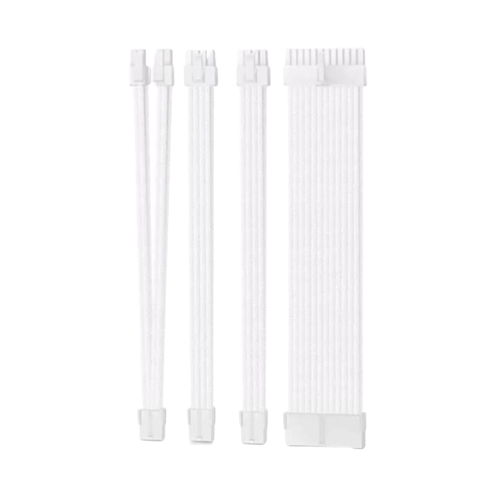 24Pin Power Supply Extension Cables with Combs, 30CM Sleeved 24Pin PCIE ...