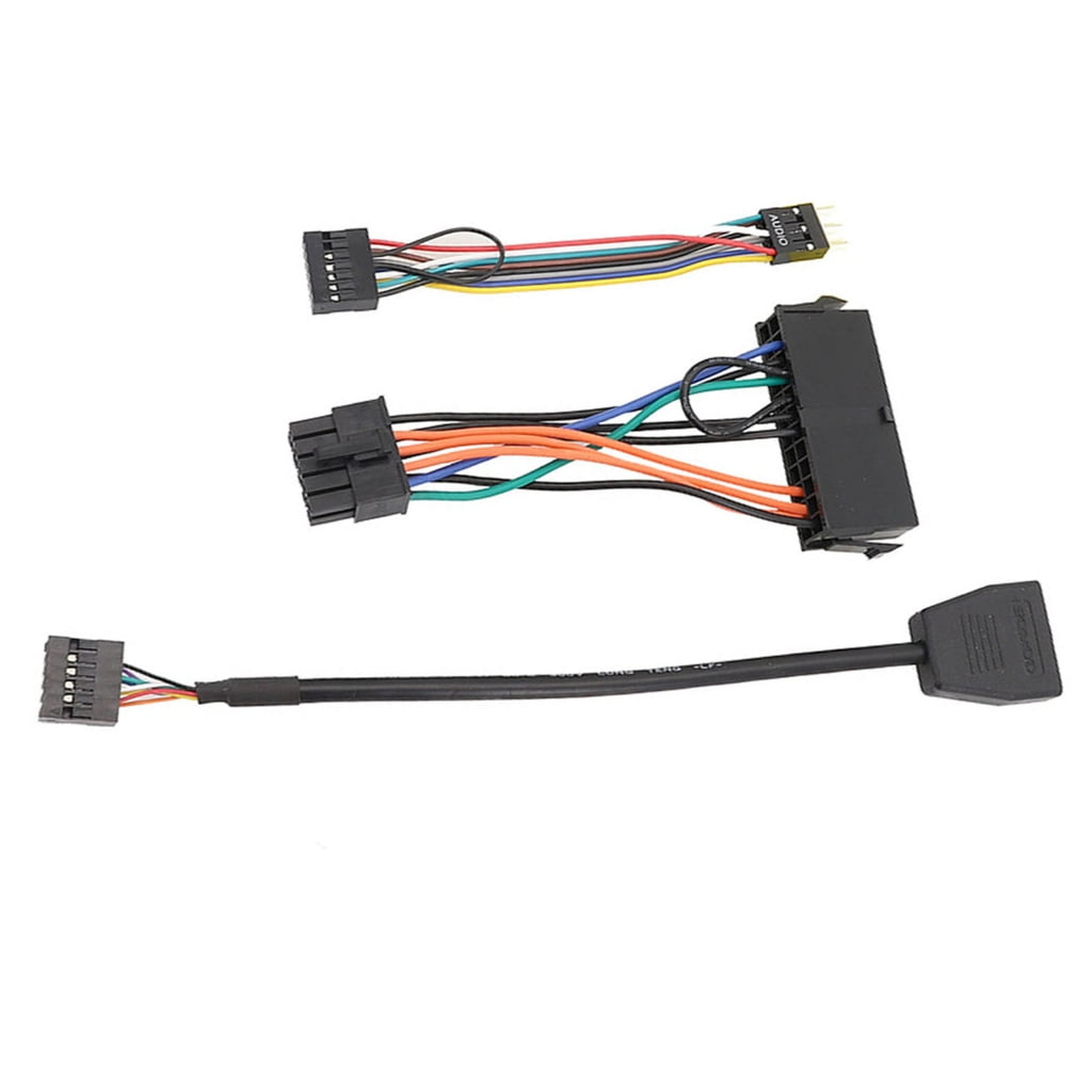 24Pin to10Pin Computer Case Adapter Power Cable Set with USB 19/11Pin ...