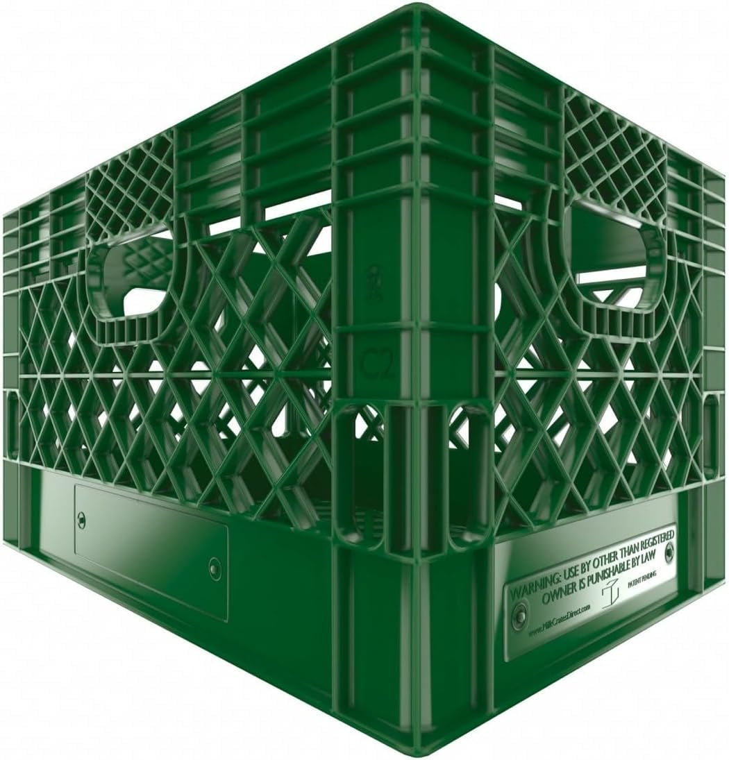 24QTZ / 6 Gallon Heavy Duty Rectangular Milk Crate Versatile Storage ...