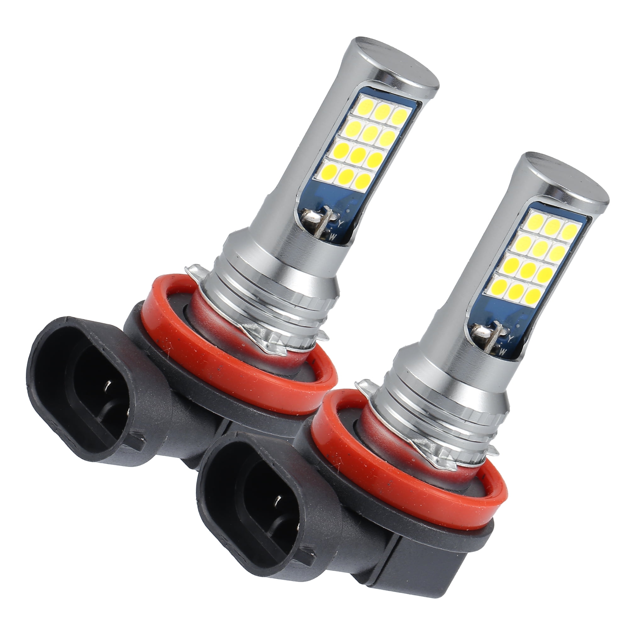 24SMD H8/H11 Fog Lights 3030 Chipset Dual Color 6000K for DRL Aluminum Plastic Yellow White 2Pcs ...