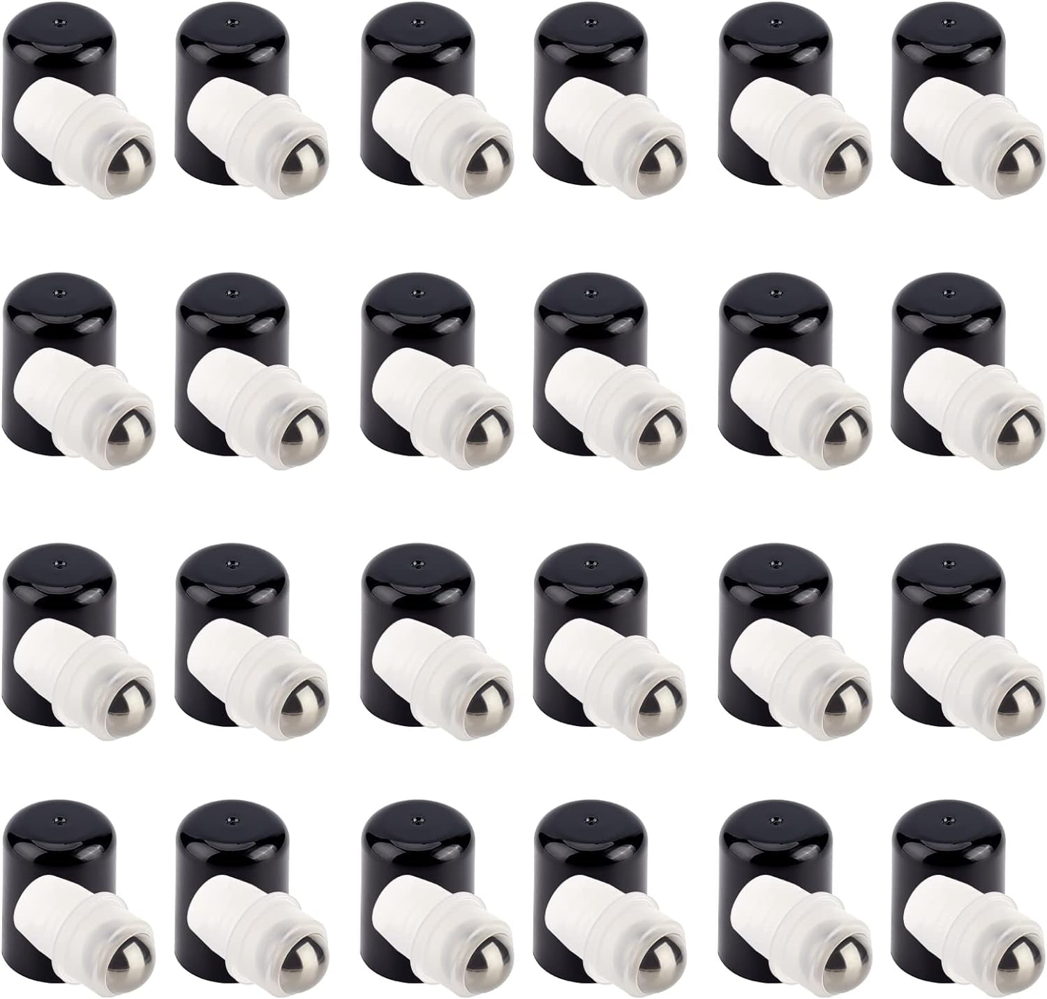 24Sets Essential Oil Roller Inserts Kit Stainless Steel Roller Balls ...