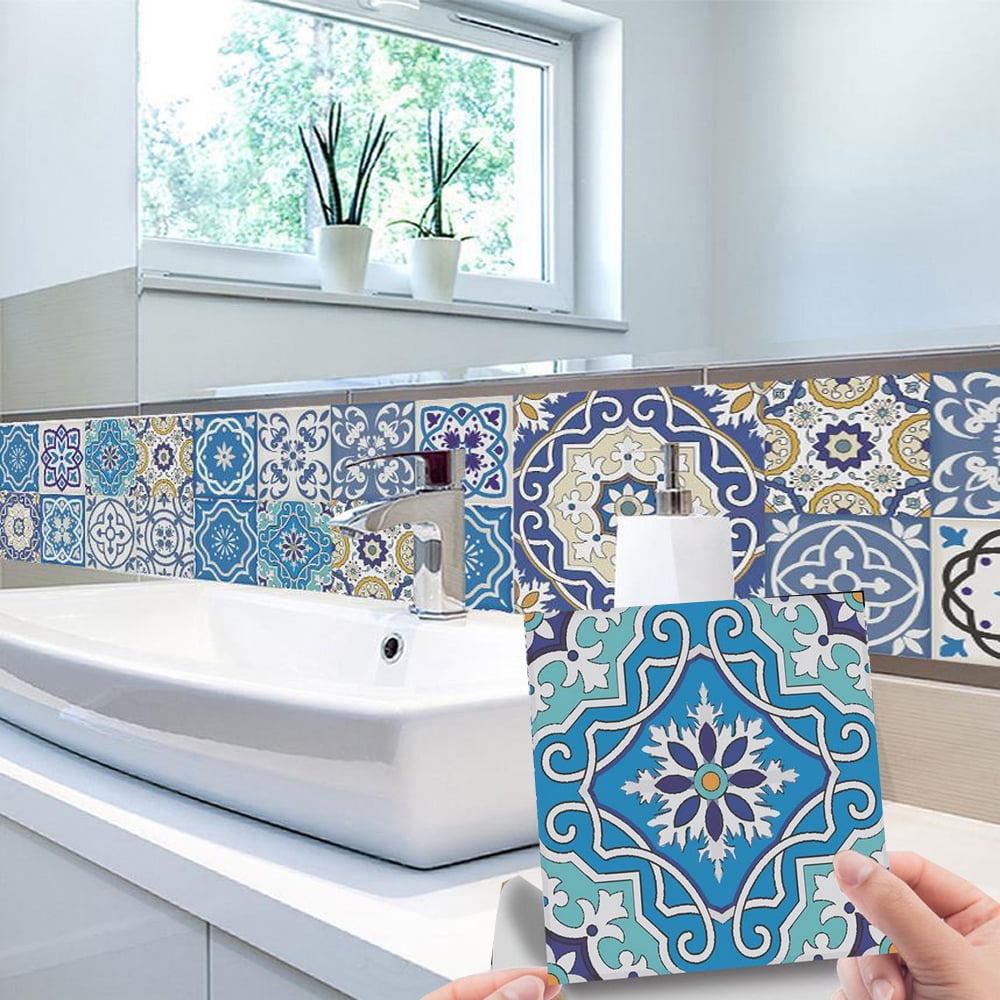 24Sheet Peel and Stick Tile Wall Stickers Kitchen Backsplash 4"x4" DIY ...