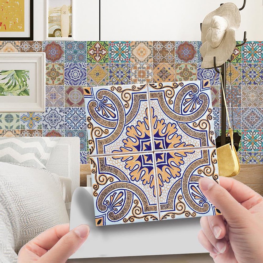 24Sheet Peel and Stick Tile Wall Stickers Kitchen Backsplash 6"x6" Self ...
