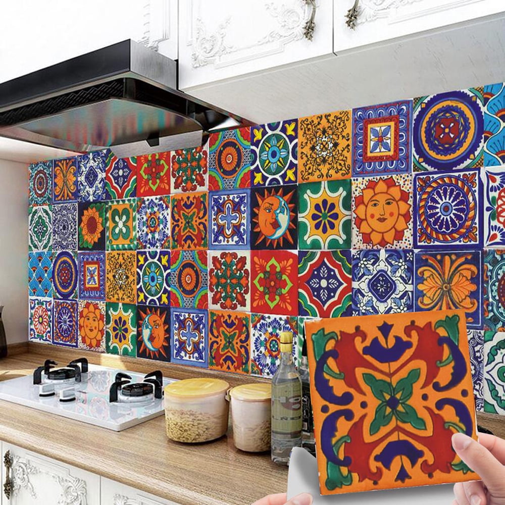 24Sheet Peel and Stick Tile Wall Stickers Kitchen Backsplash 8"x8" DIY ...