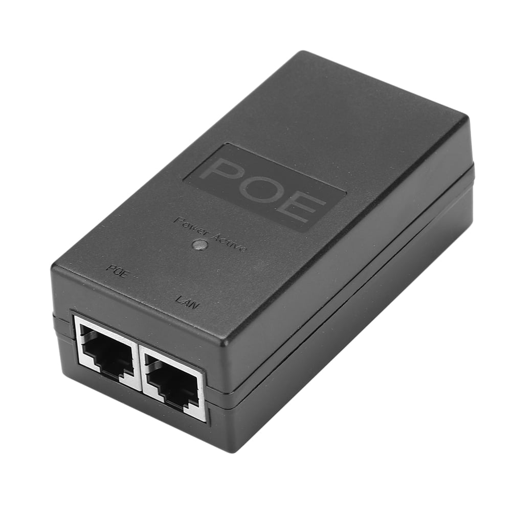 24V 0.5A 24W Desktop POE Power Injector Ethernet Adapter Surveillance ...