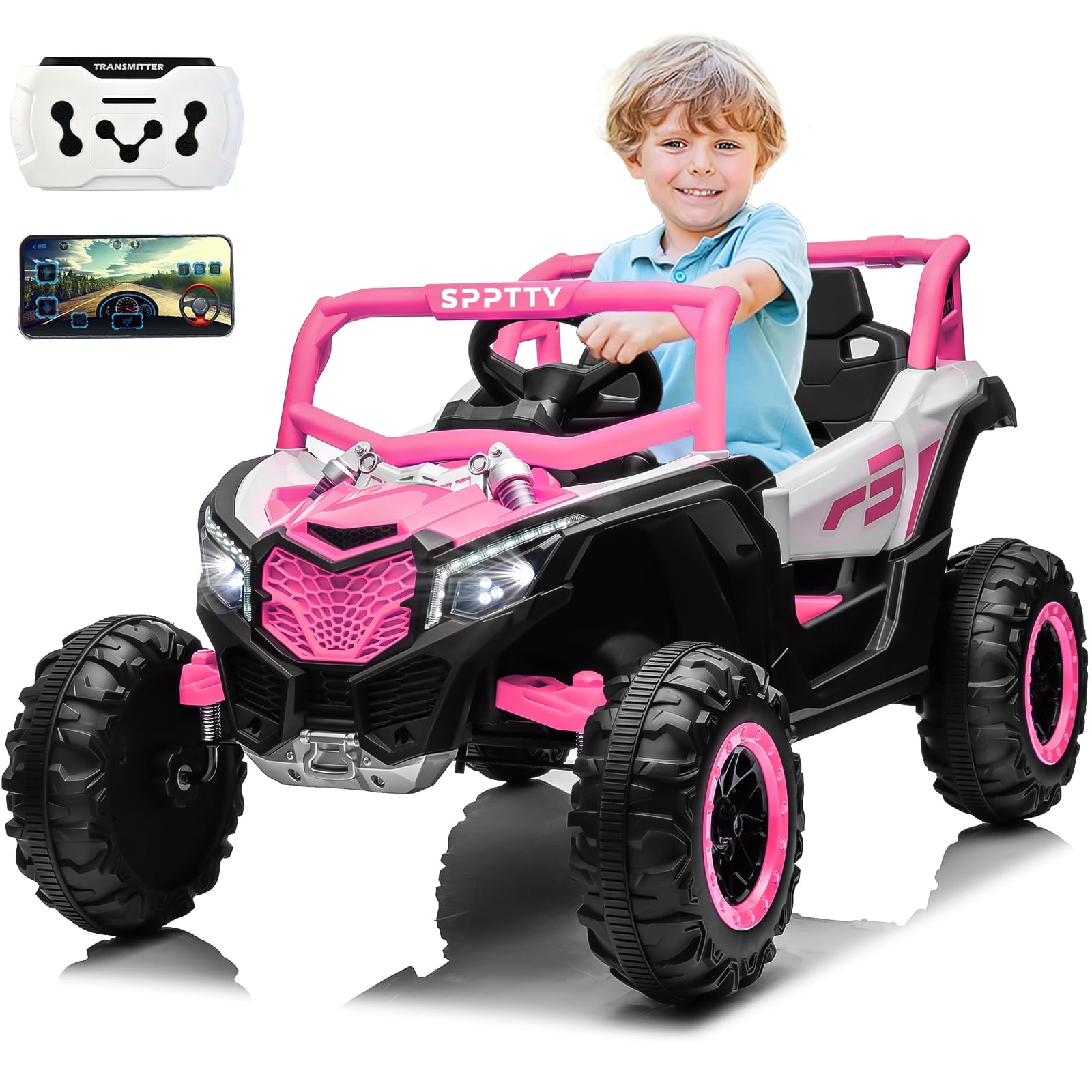 24V 10Ah Ride On Car for Kids, Battery Powered Ride On Toys with Remote ...