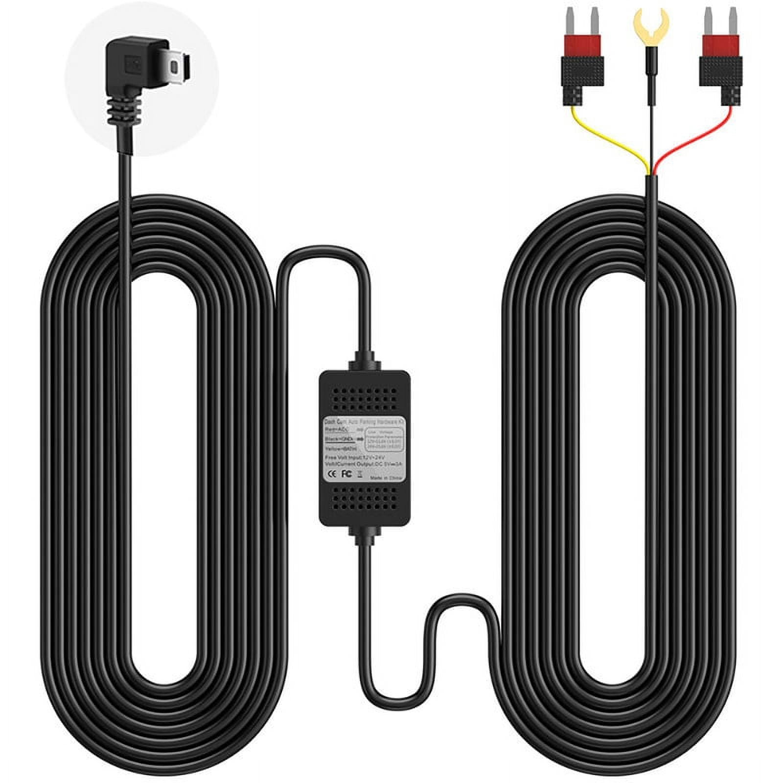 24V 12V To 5V USB Adapter Cable for Dash Cam Hardwire Kit Dashcam ...