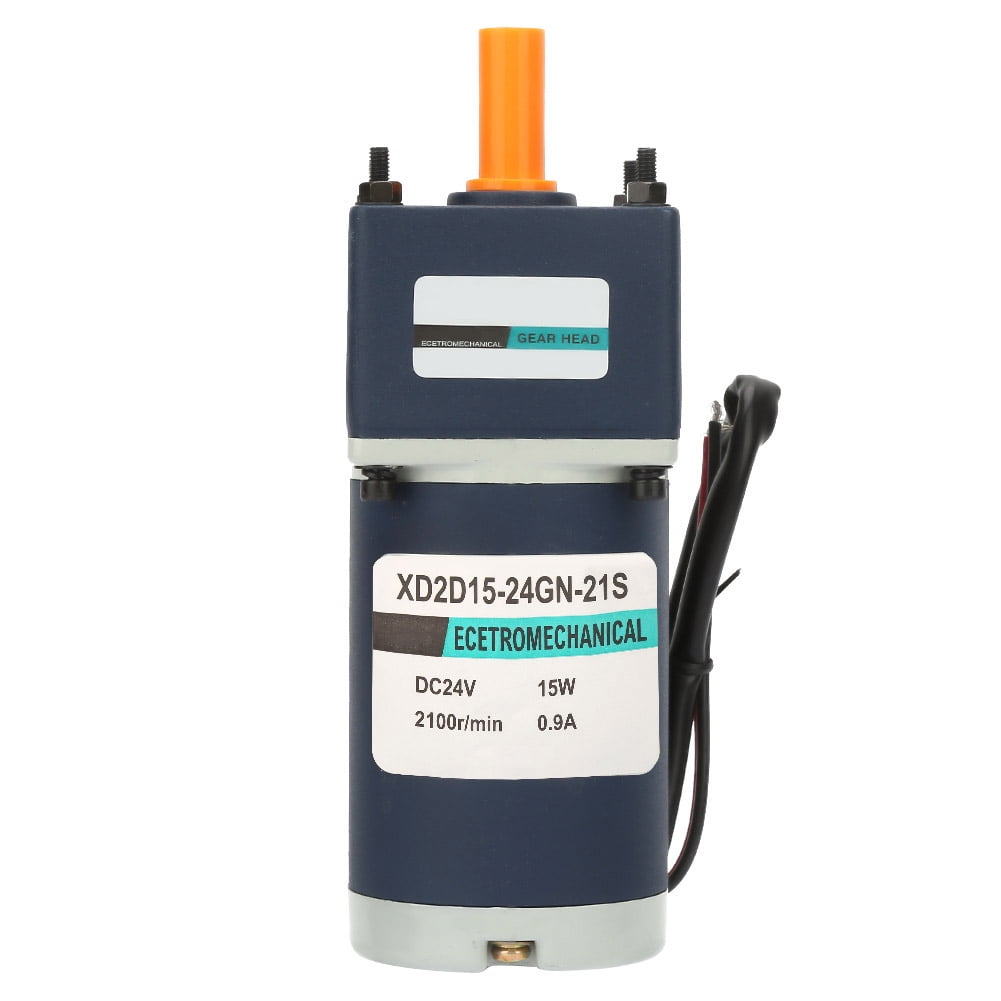 24V 15W Permanent Magnet Gear Motor with 8mm Shaft, Adjustable Speed ...