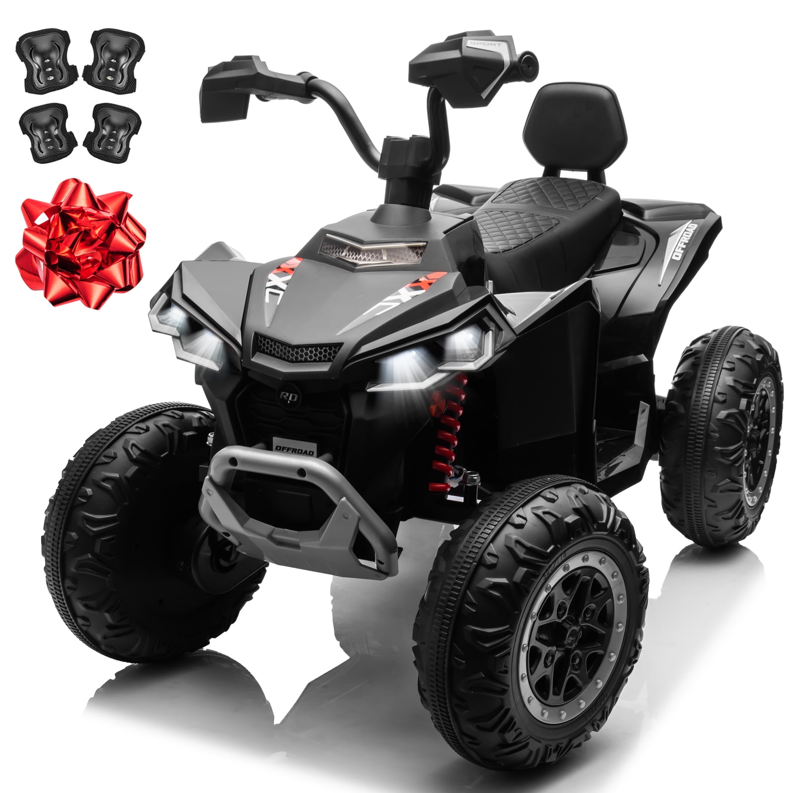 24V 2 Seater 4WD Ride on Toys ATV for Kids 4*200W 4-Wheeler Quad w/ MP3 ...