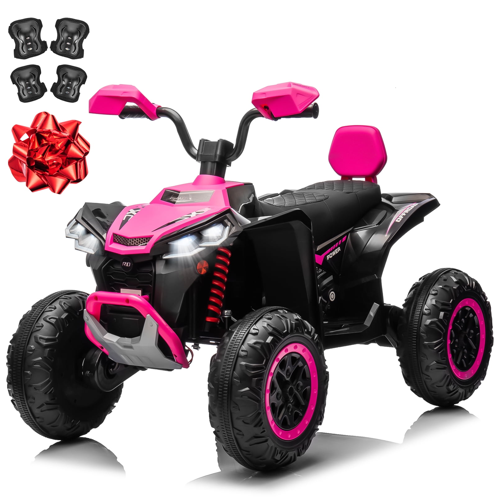 24V 2 Seater 4WD Ride on Toys ATV for Kids 4*200W 4-Wheeler Quad w/ MP3 ...