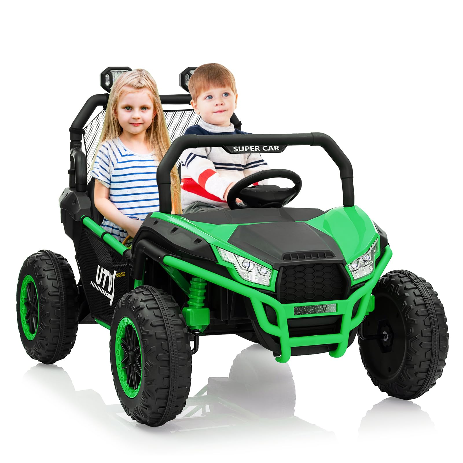 24V 2-Seater Electric Utv for Kids，400W Ride-On Car with Remote Control ...