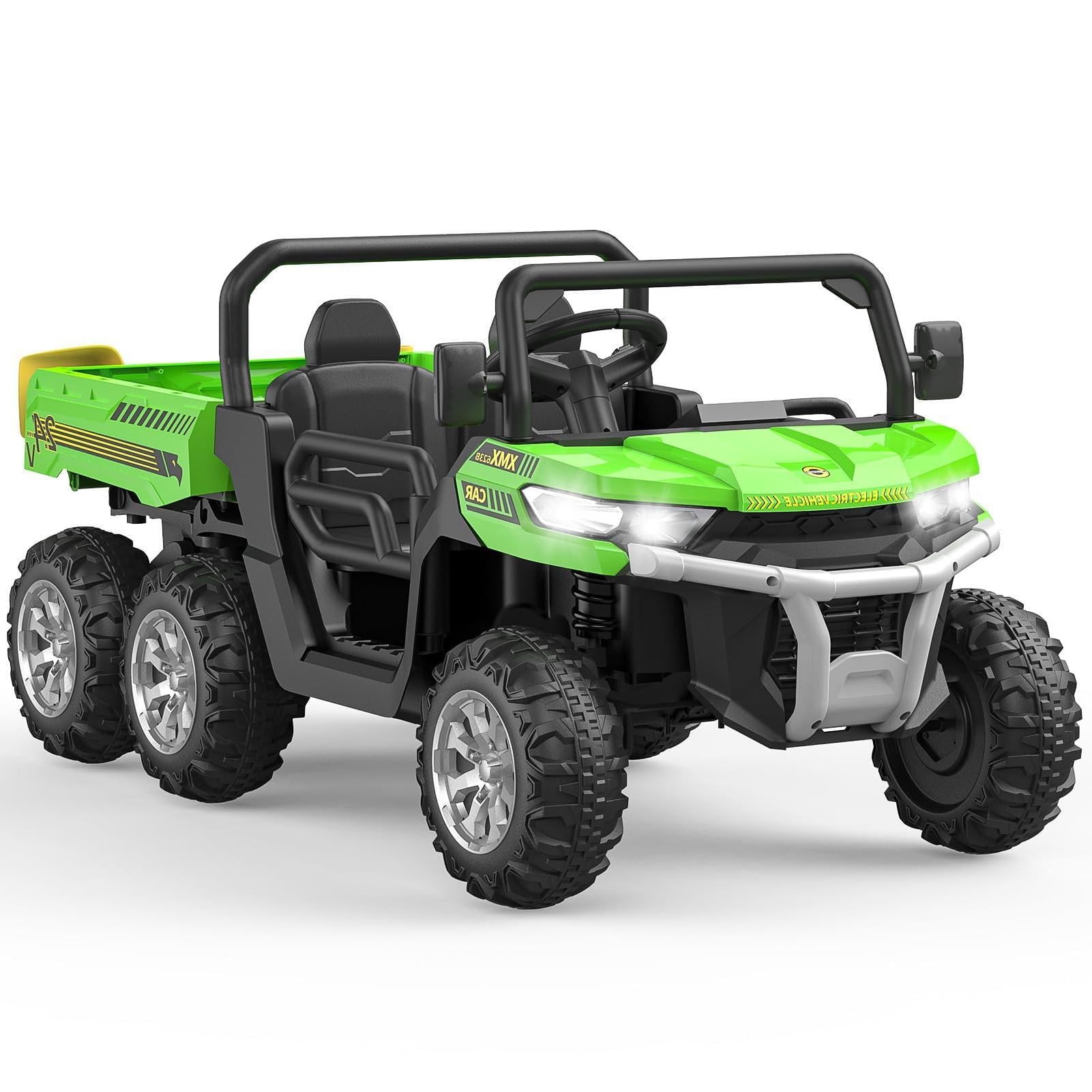 24V 2 Seater Kids Ride On UTV Dump Truck, 6-Wheel Electric Ride On Car ...