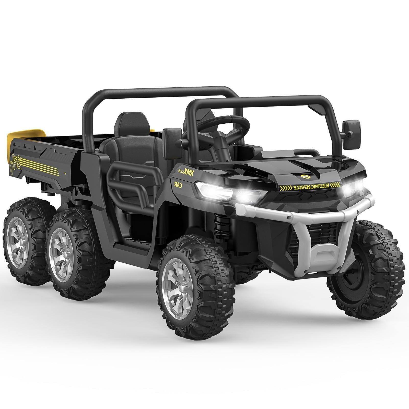 24V 2 Seater Kids Ride On UTV Dump Truck, 6-Wheel Electric Ride On Car ...