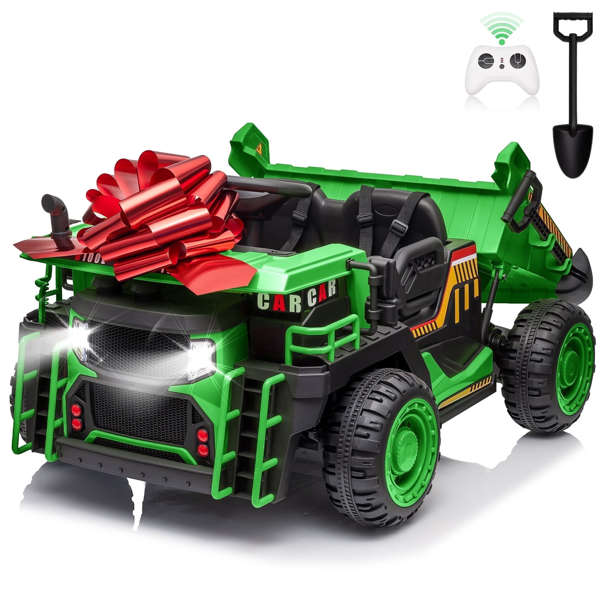 12V Ride on Dump Truck 2 Seater w/ Remote Control, 2x200W Ride on Toys ...