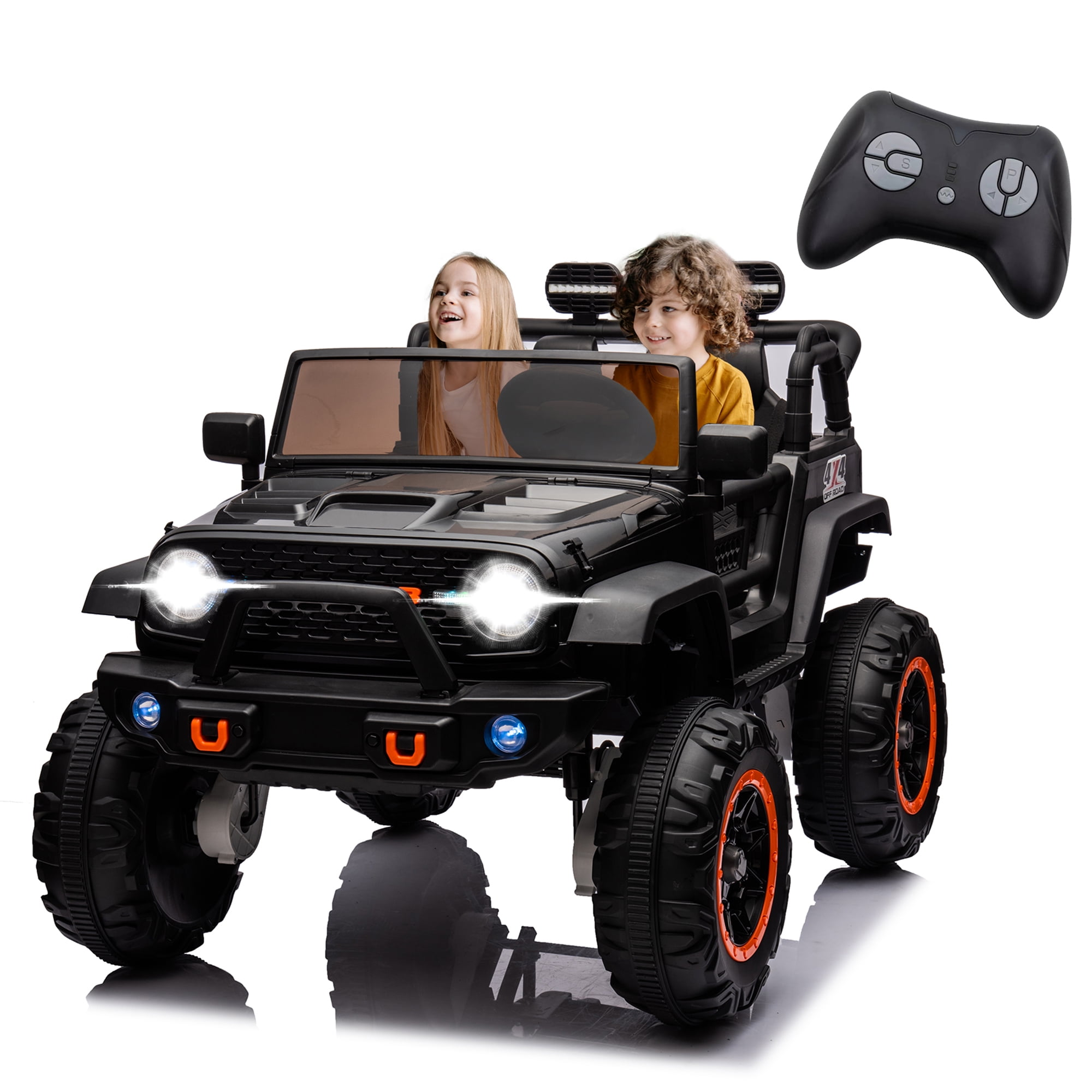 "Xuanlur 24V Kids Car, 2 Seater with 20"" Seat, 4WD/2WD, Remote ...